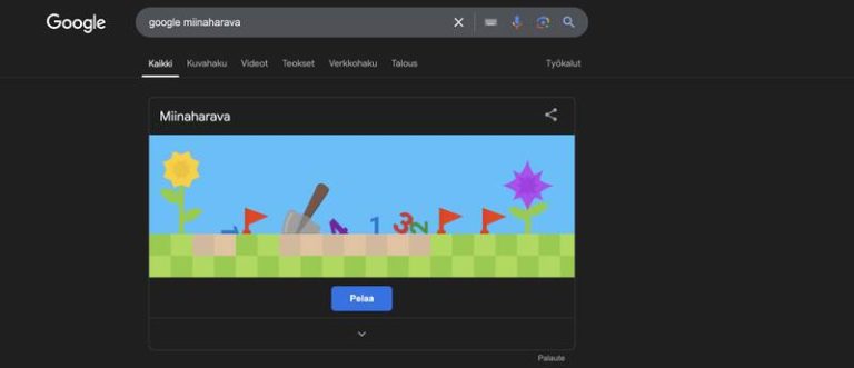 Google Miinaharava tuo klassikkopelin suoraan selaimeesi - Tietoviisas.fi